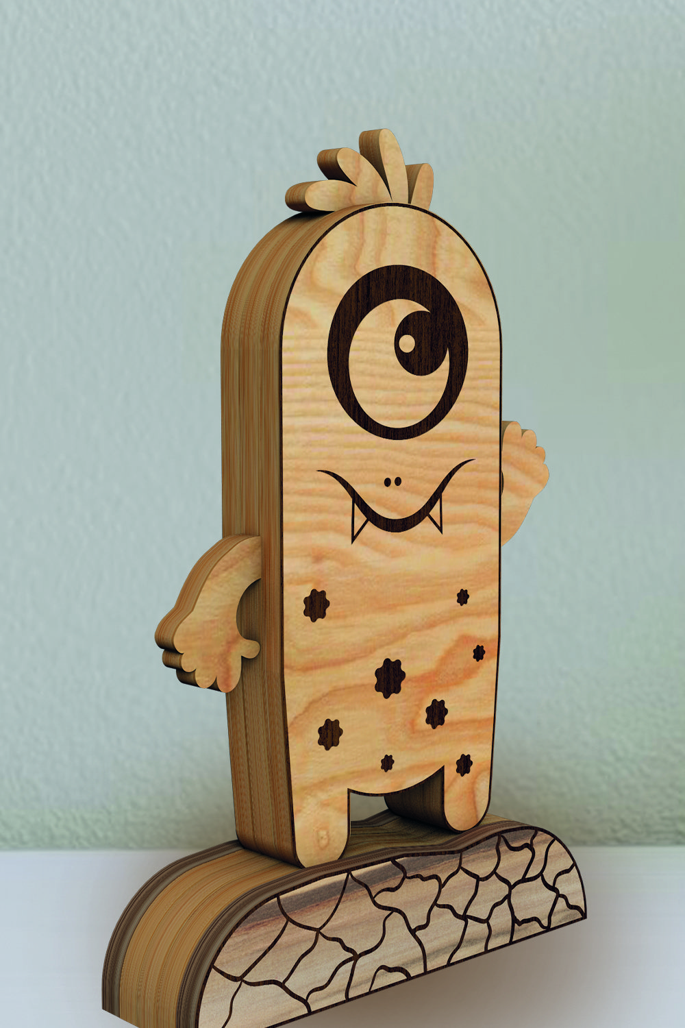 Kids Cute Monster Decorative Cut File