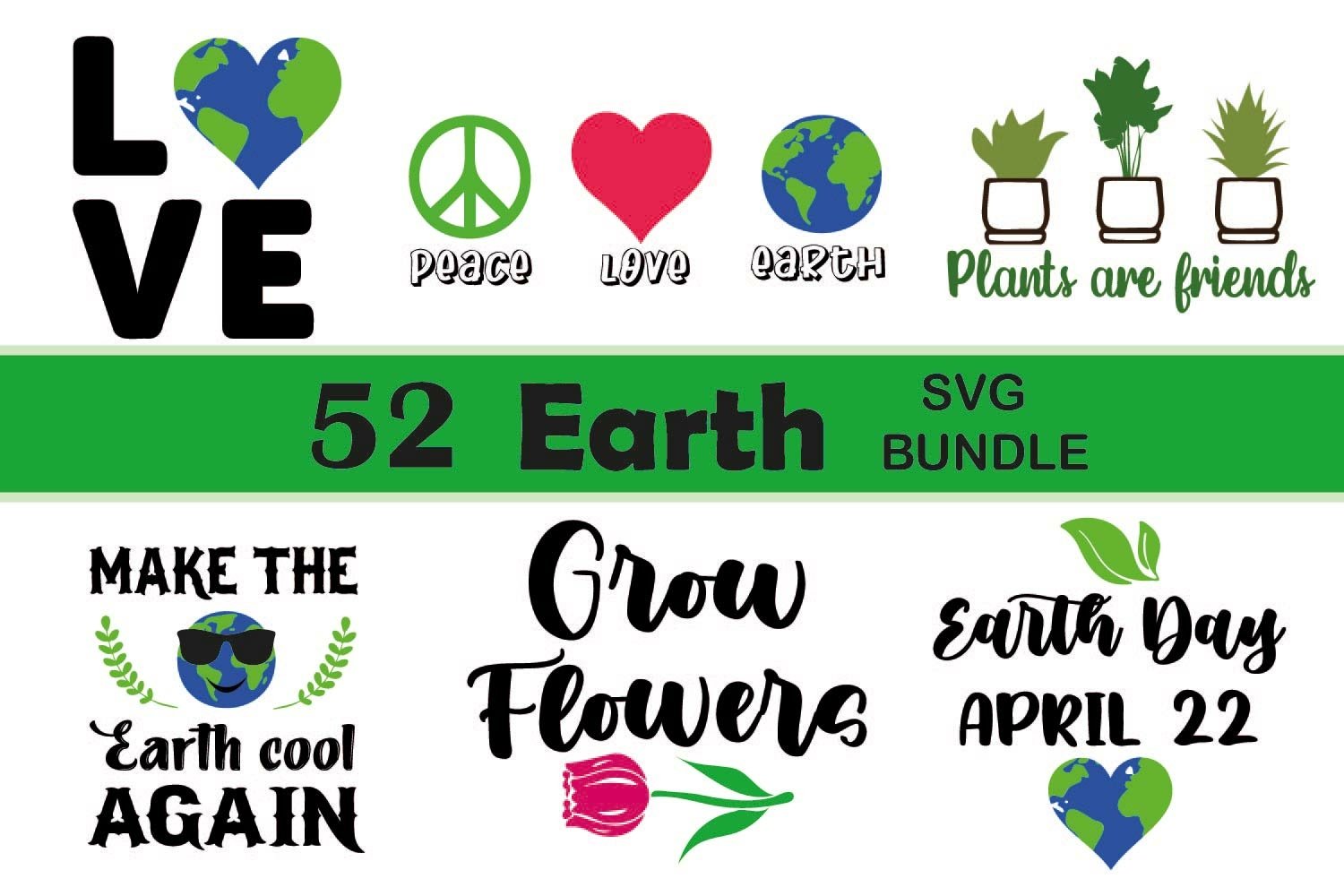 Earth svg bundle, Earth day svg cut file, Greenlife svgs