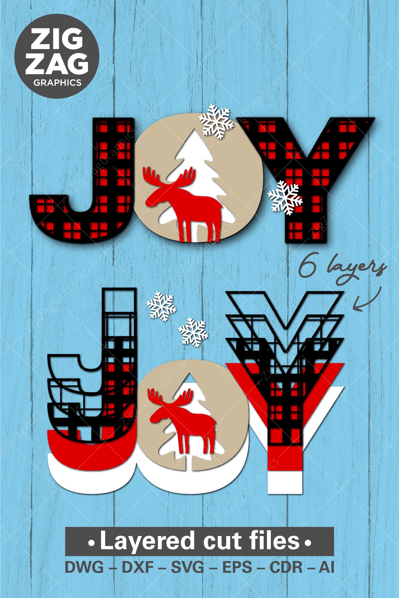 3D Layered Christmas sign svg cut file