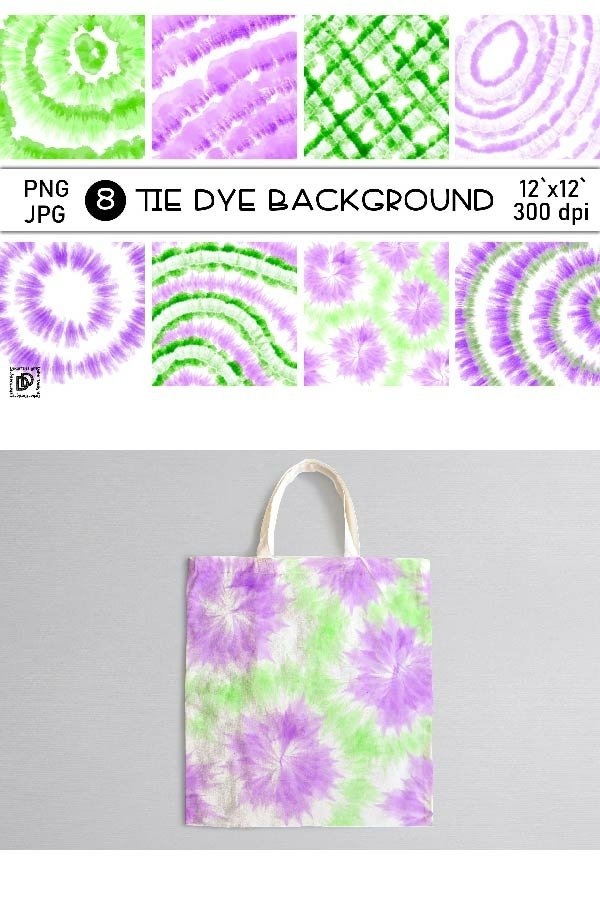 Tie Dye Bundle for Sublimation 8 Different Designs