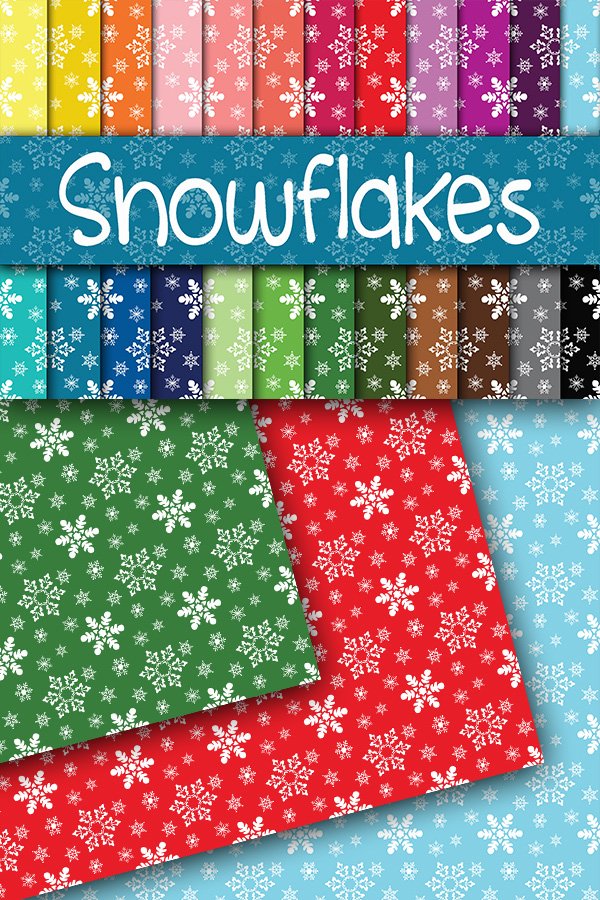 Snowflakes Digital Papers (37553)