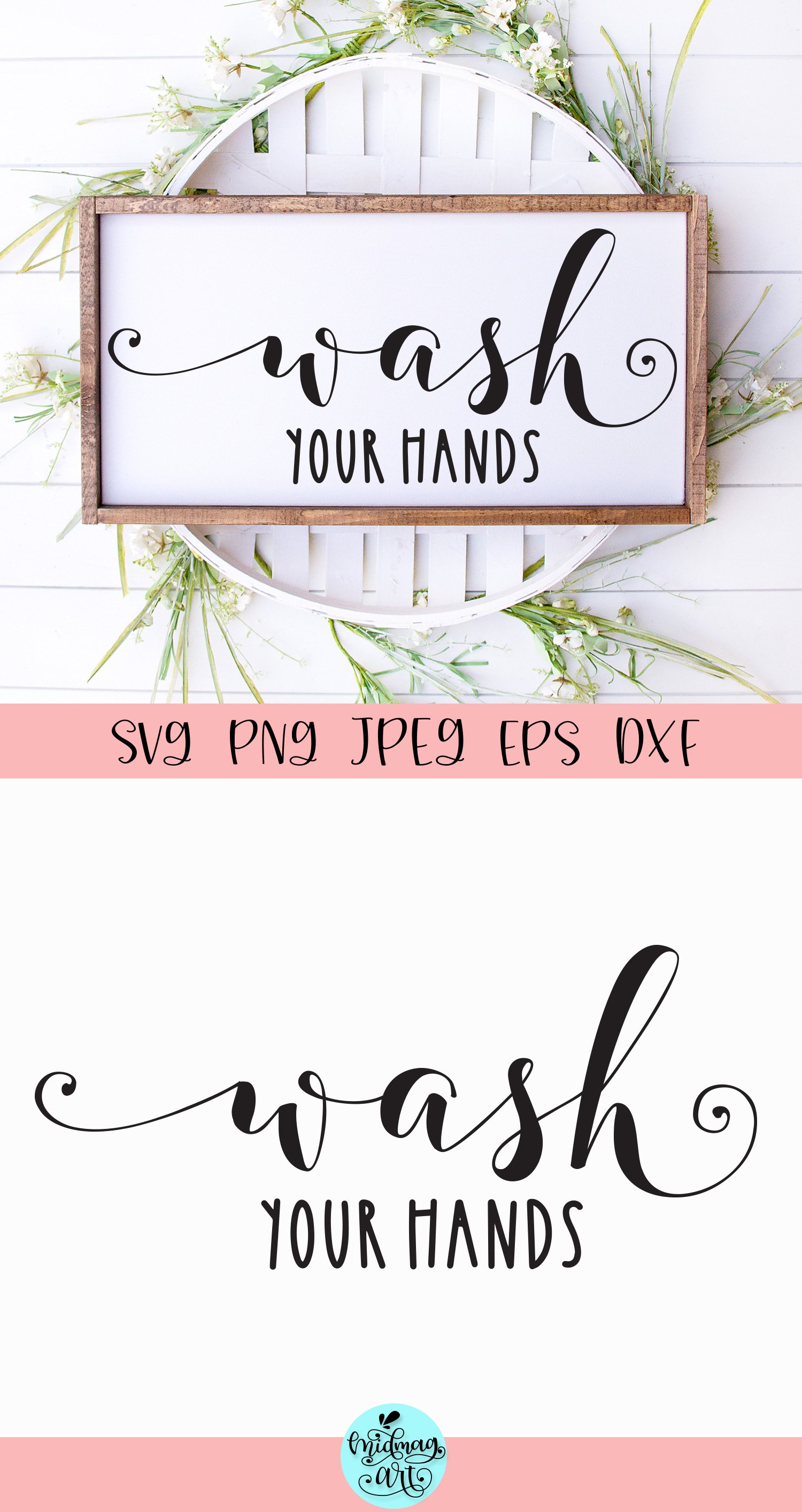 Wash your hands wood sign svg, bathroom sign svg
