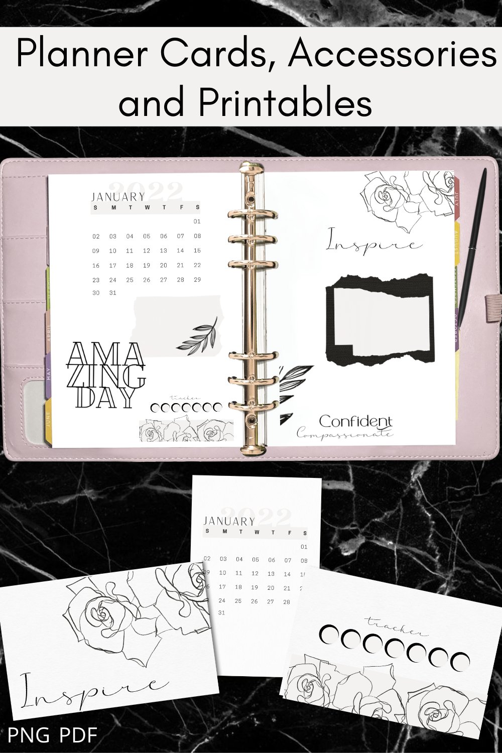 Planner Cards, Planner Accessories, and Printables