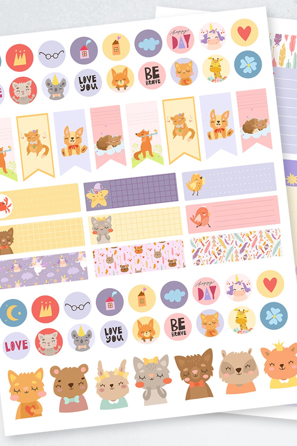 Printable Planner stickers. Sticker sheet template