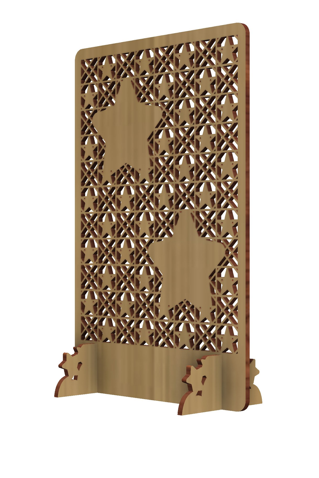 Star and Rattan 3D Earring Display Stand, Jewelry Display