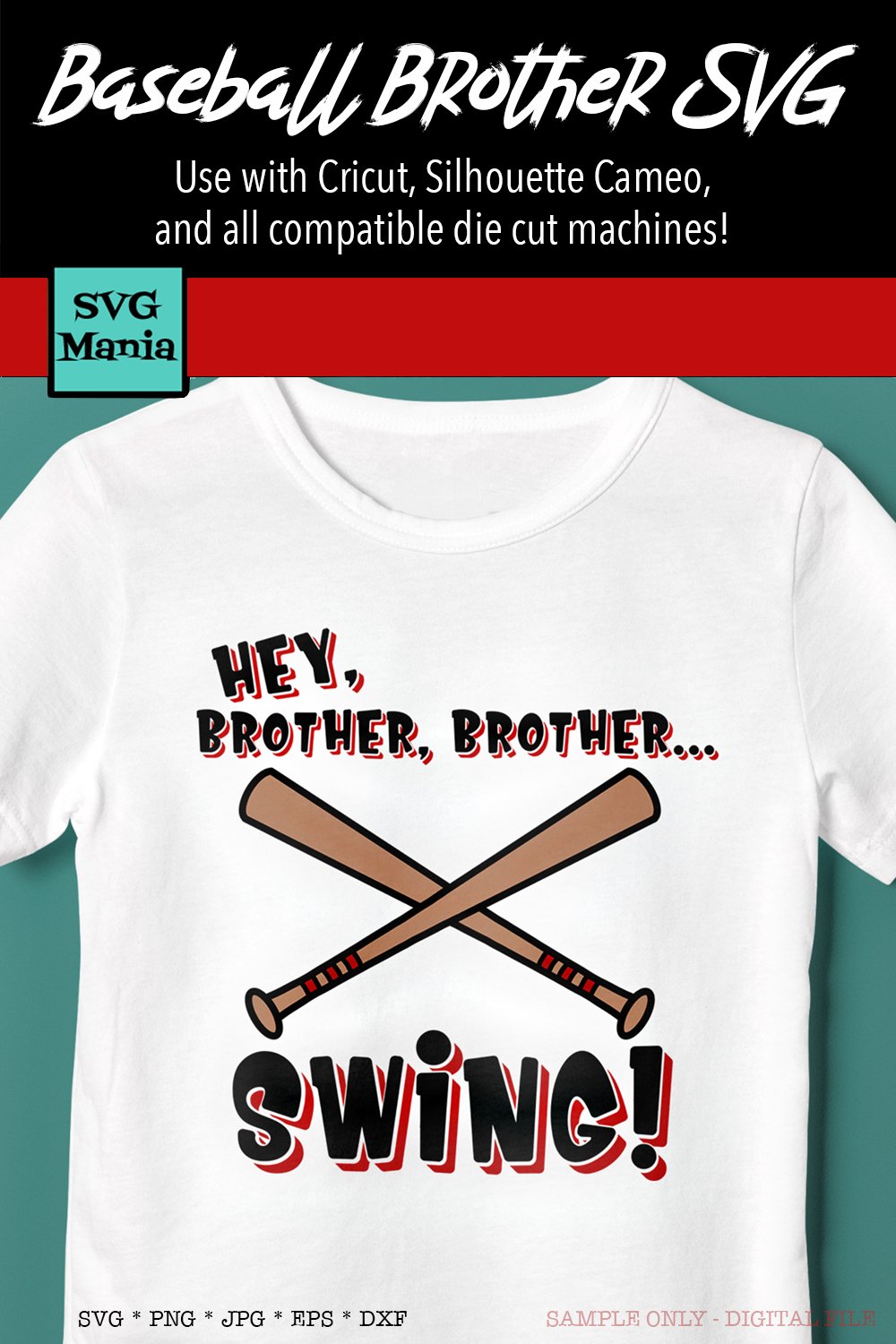Baseball Brother SVG, Hey Brother Bats SVG, Swing SVG Boy