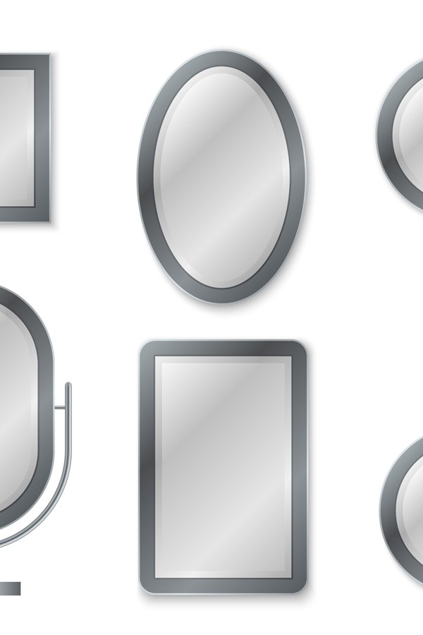 Mirror set. Mirroring reflection surface realistic (780498)