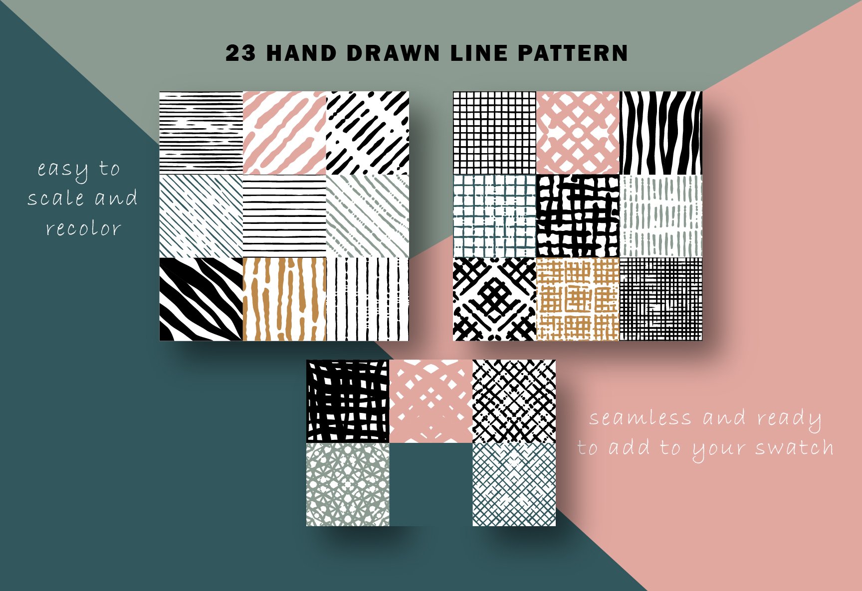 hand drawn line pattern collection (1087648)