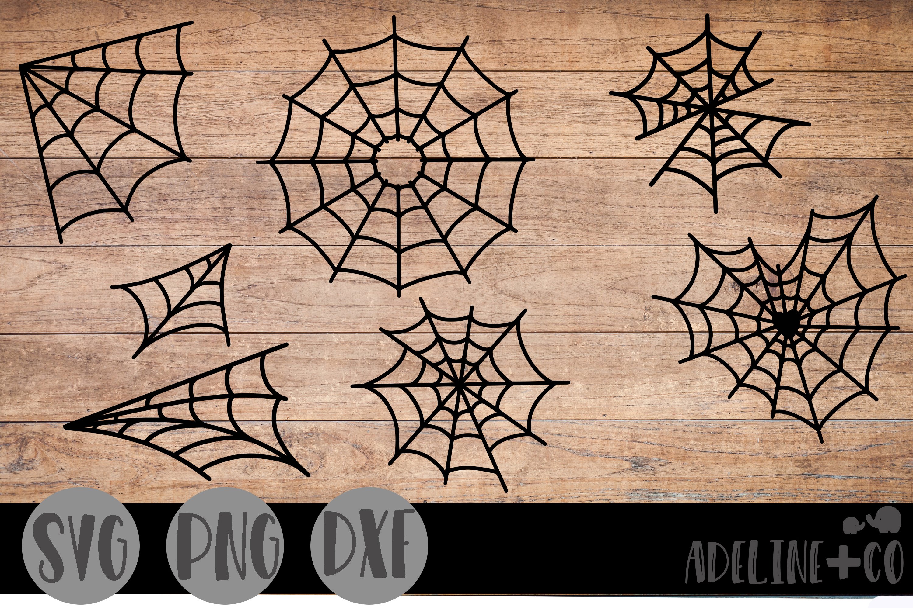 Hand drawn spider webs, Halloween bundle, SVG, PNG, DXF