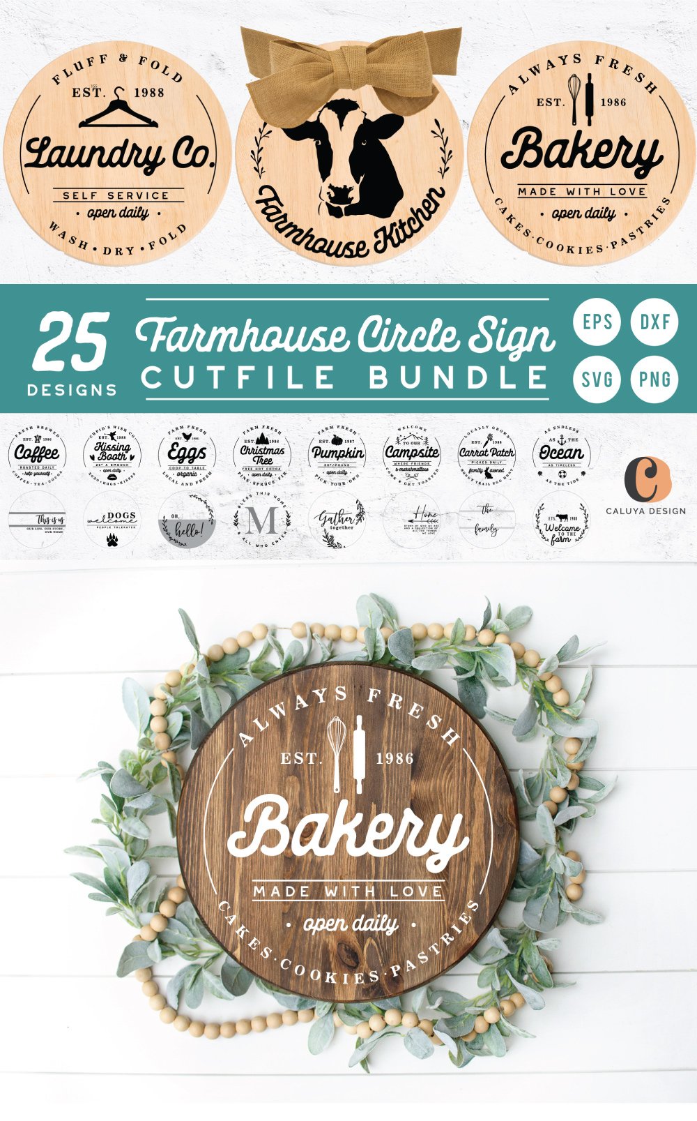 For All Seasons! Farmhouse Circle Sign Making (1213354)