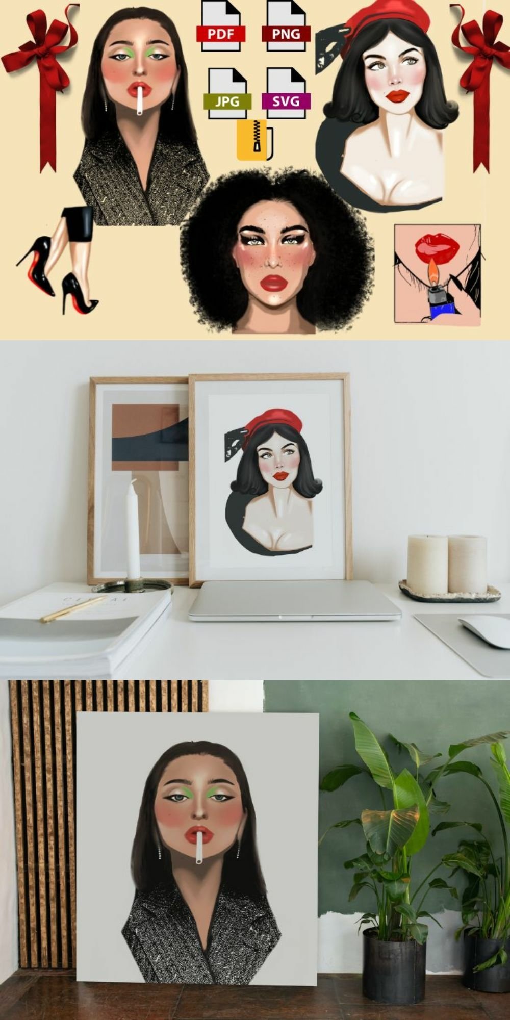 fashion lady vector / woman illustration