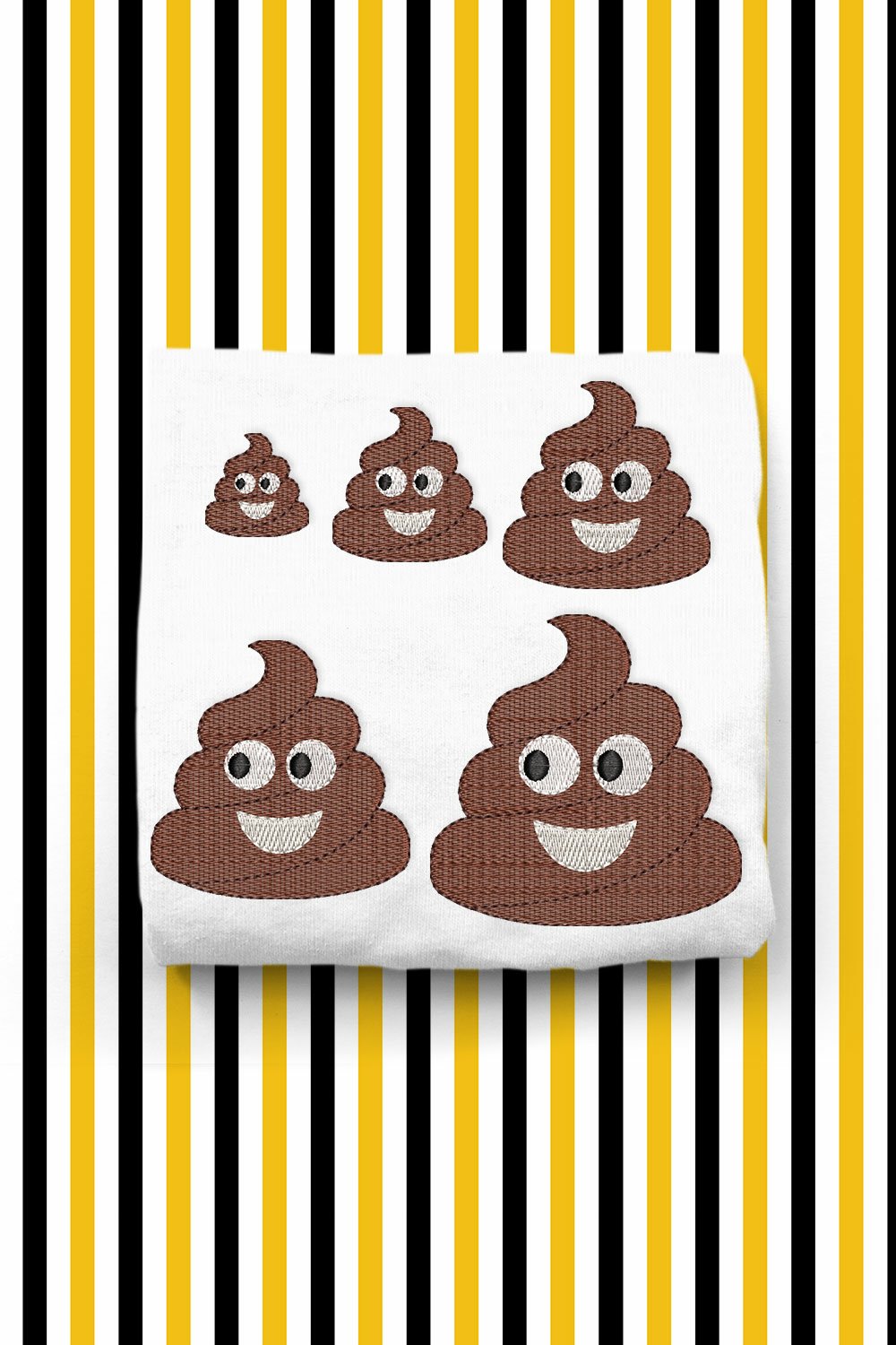 Poop Emoji Mini Embroidery Design
