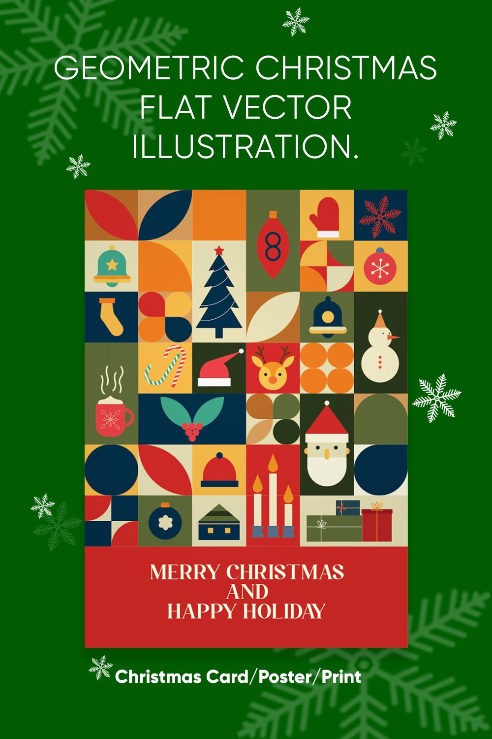 Geometric Christmas illustration