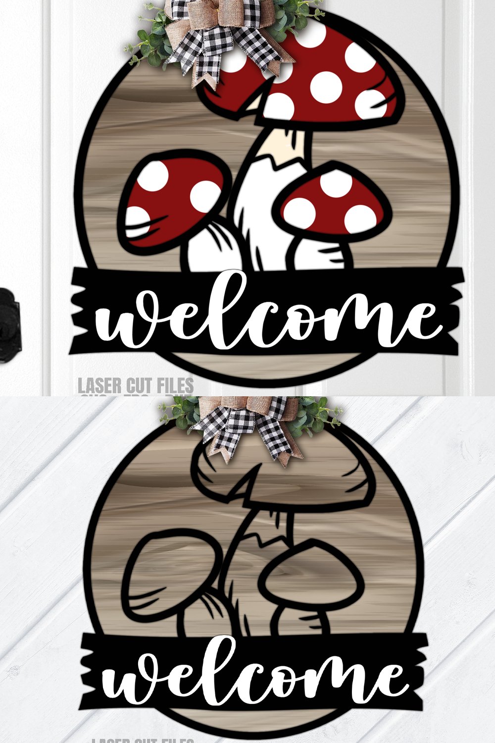 Mushroom Welcome Sign SVG | Mushroom SVG | Laser Cut Files
