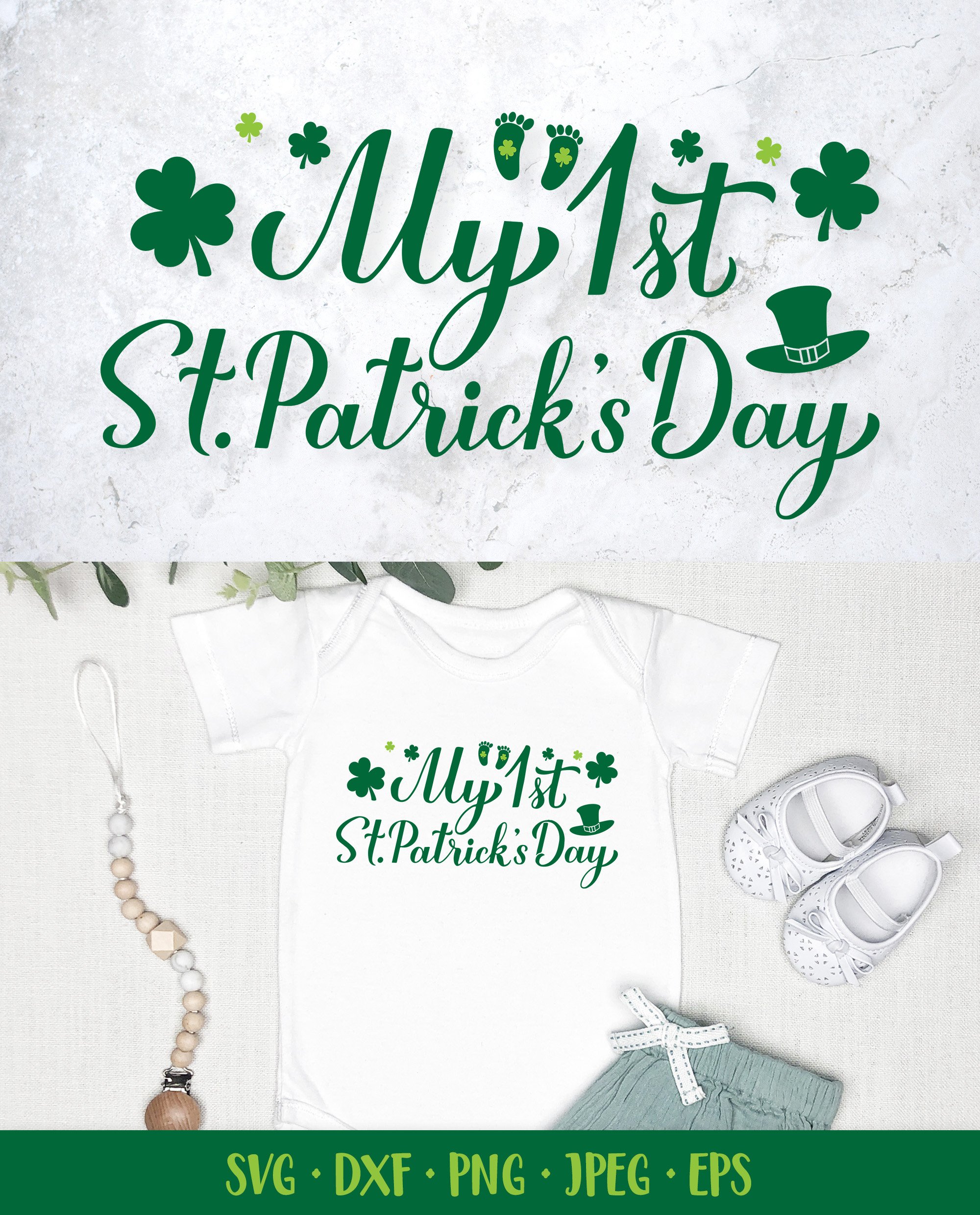 My 1st St. Patricks Day. Baby first Patricks Day design