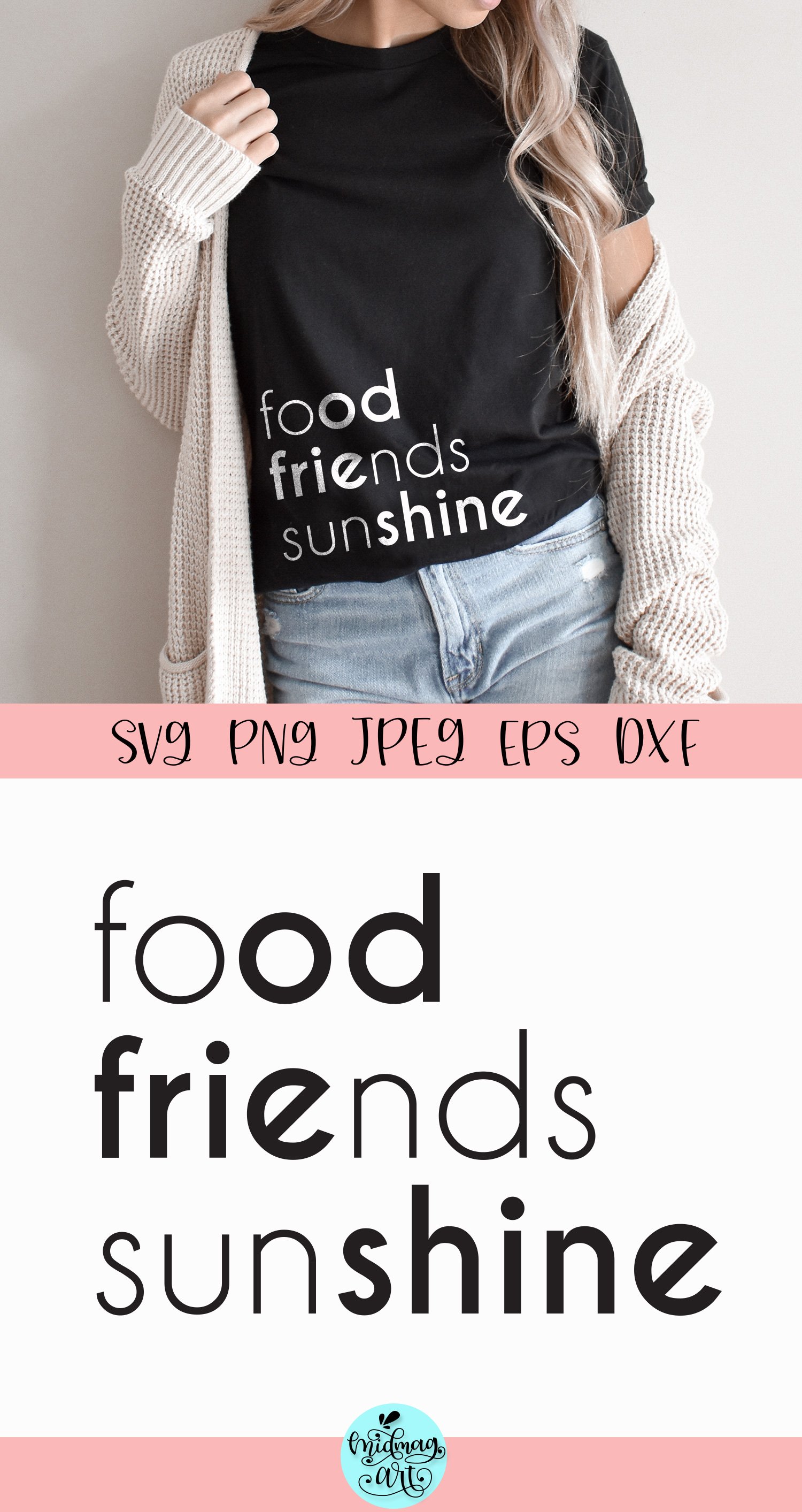 Food Friends Sunshine svg, summer svg