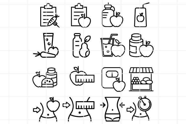 DIet SVG icon. Diet vector files. Diet vector icons set.