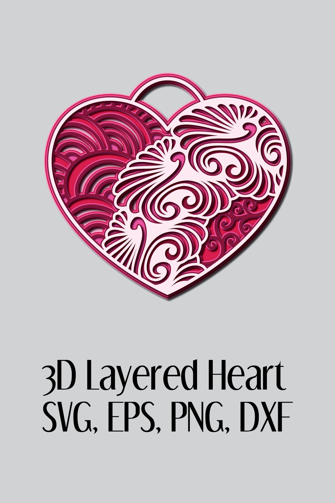 3D layered Heart Cut file (1169960)