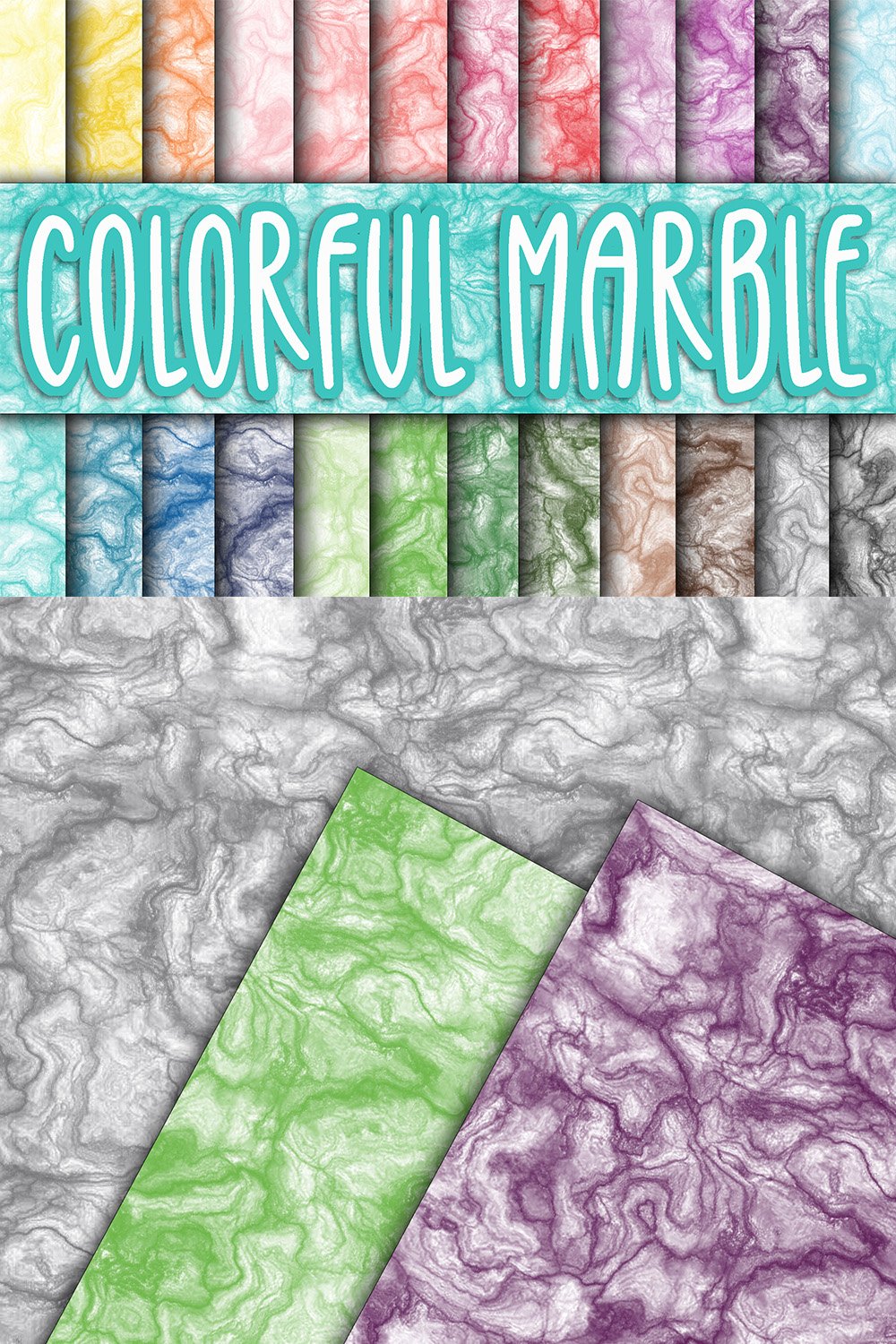 Colorful Marble Digital Paper Textures