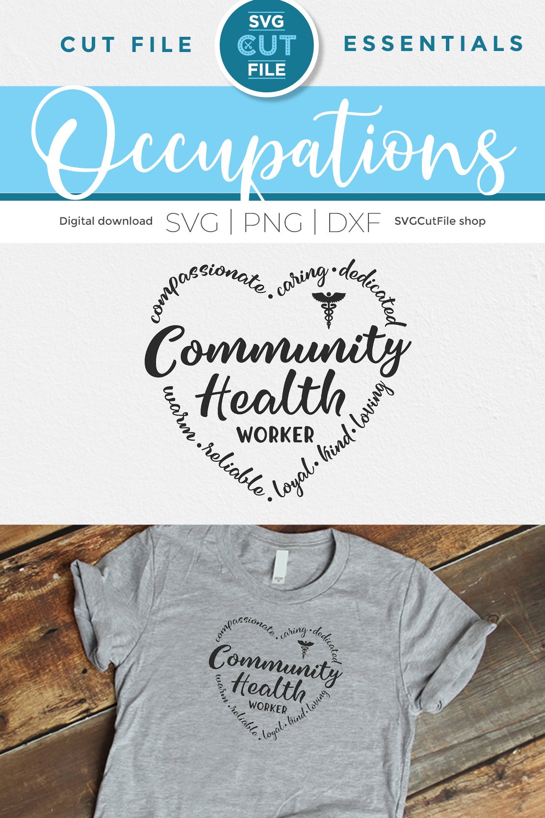 Community Health worker svg, a CHW svg for crafters