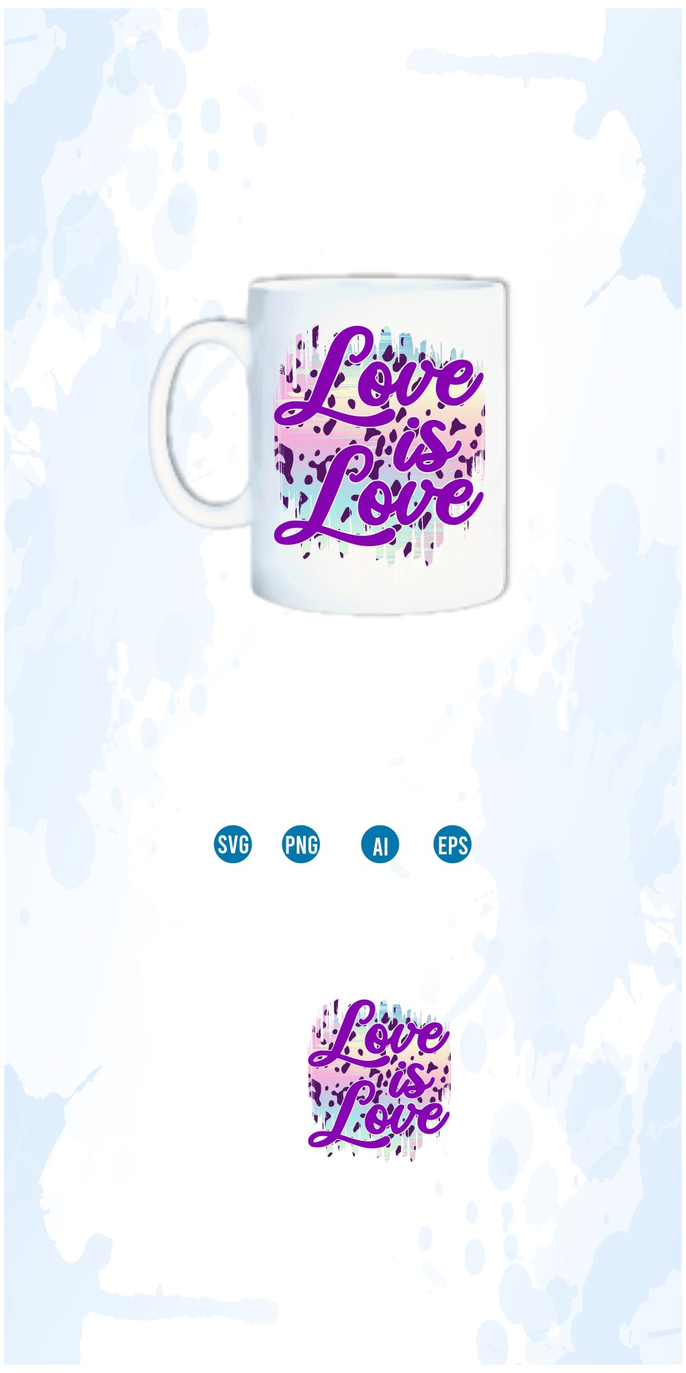 Love is Love Svg, Keychain Sublimation, Mug Sublimation
