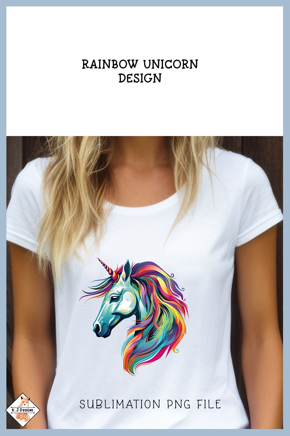 Rainbow Unicorn Clipart | Sublimation Design