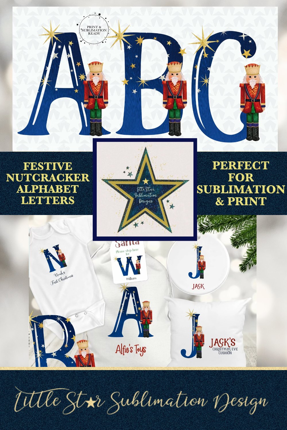 Festive Nutcracker Alphabet Letter