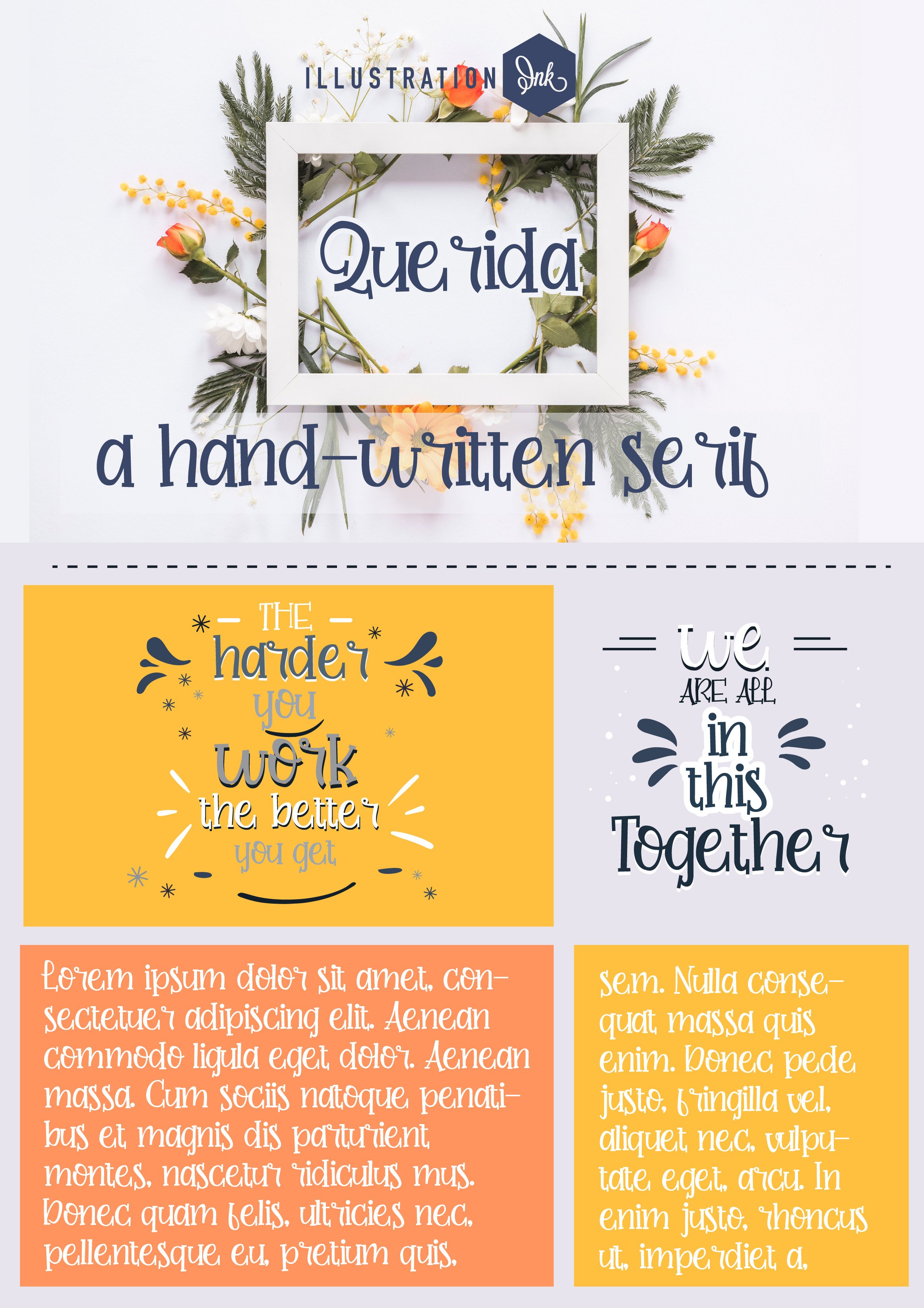 Handcrafted cursive script