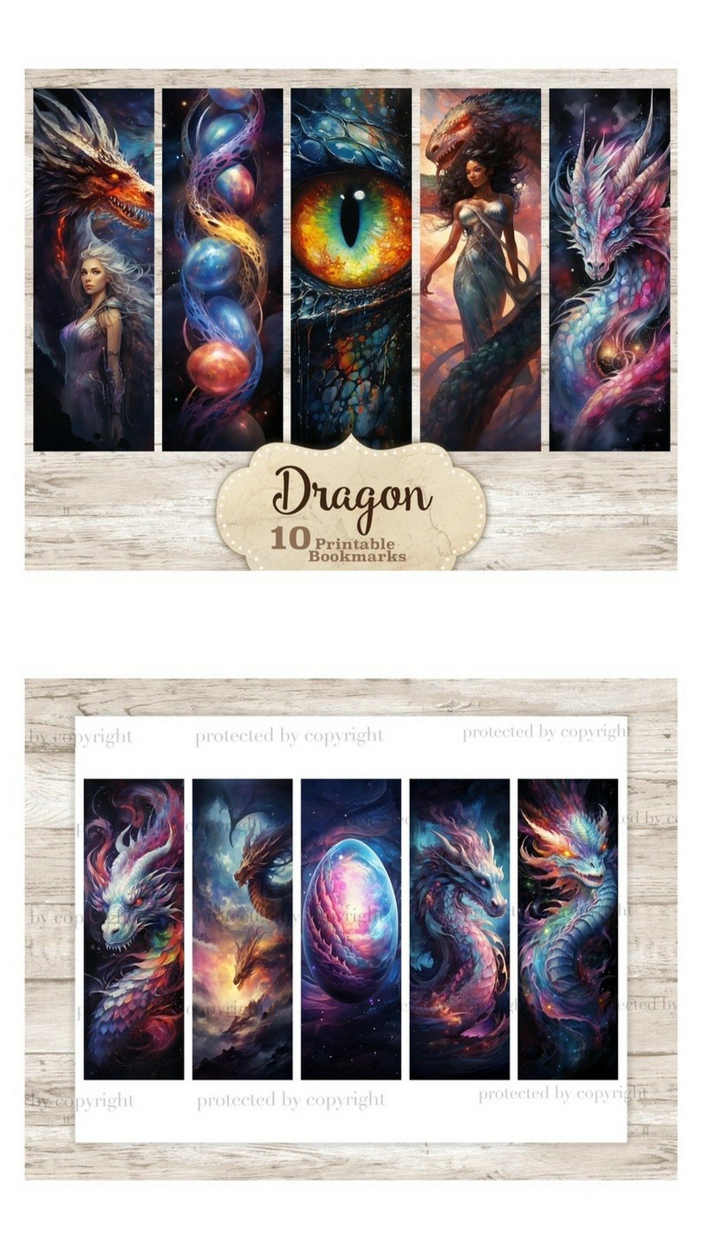 Dragon Bookmarks Printable | Magical Printable