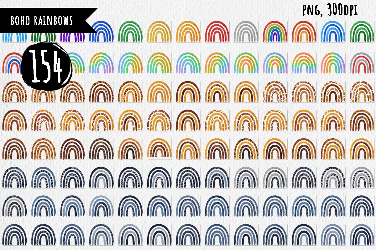 154 Boho rainbow bundle