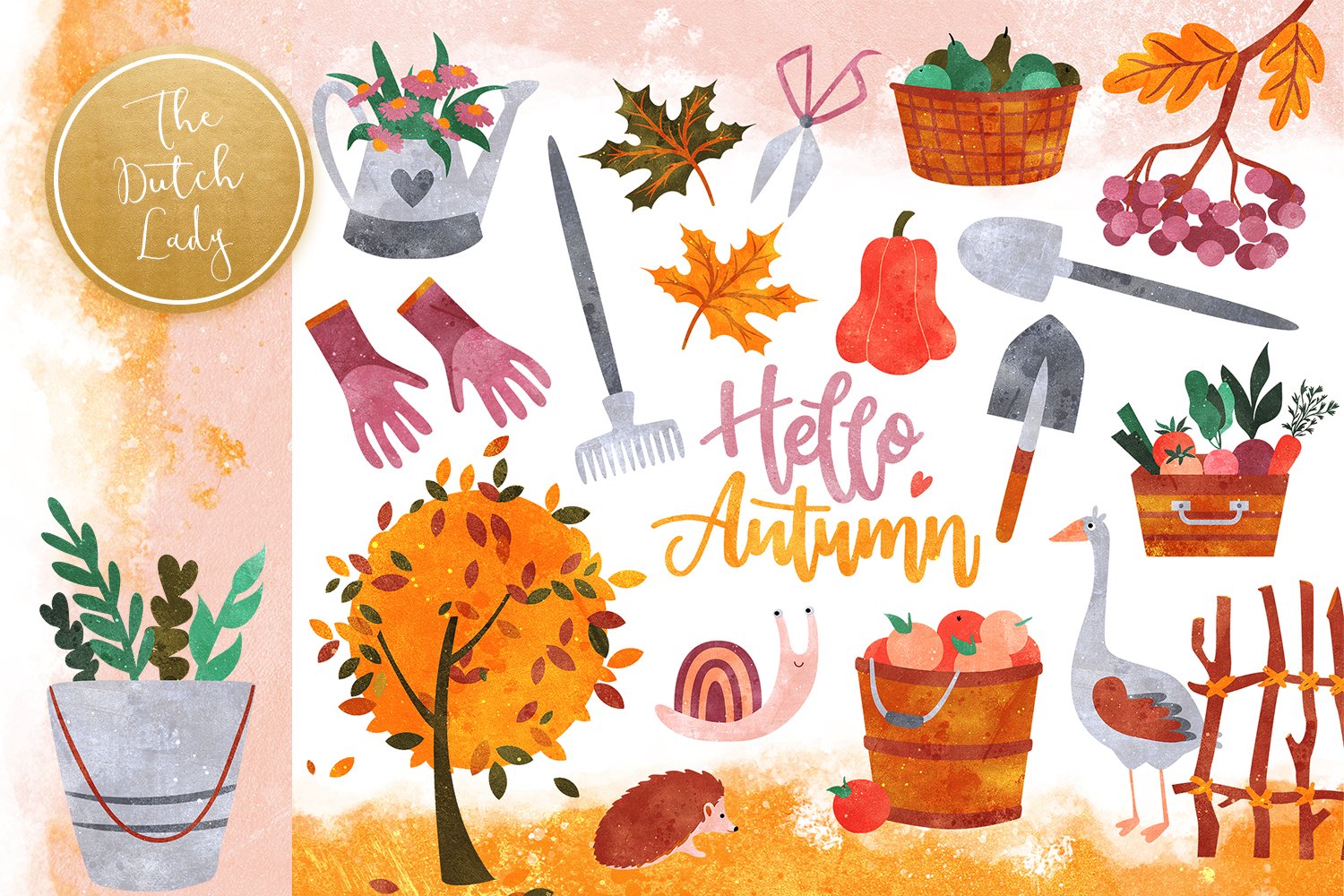 Fall Garden Clipart Set