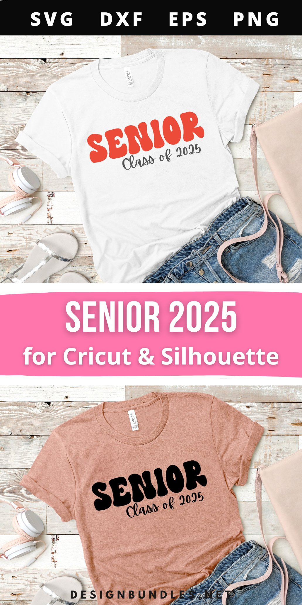 Retro Senior Class of 2025 SVG Digital Cut File