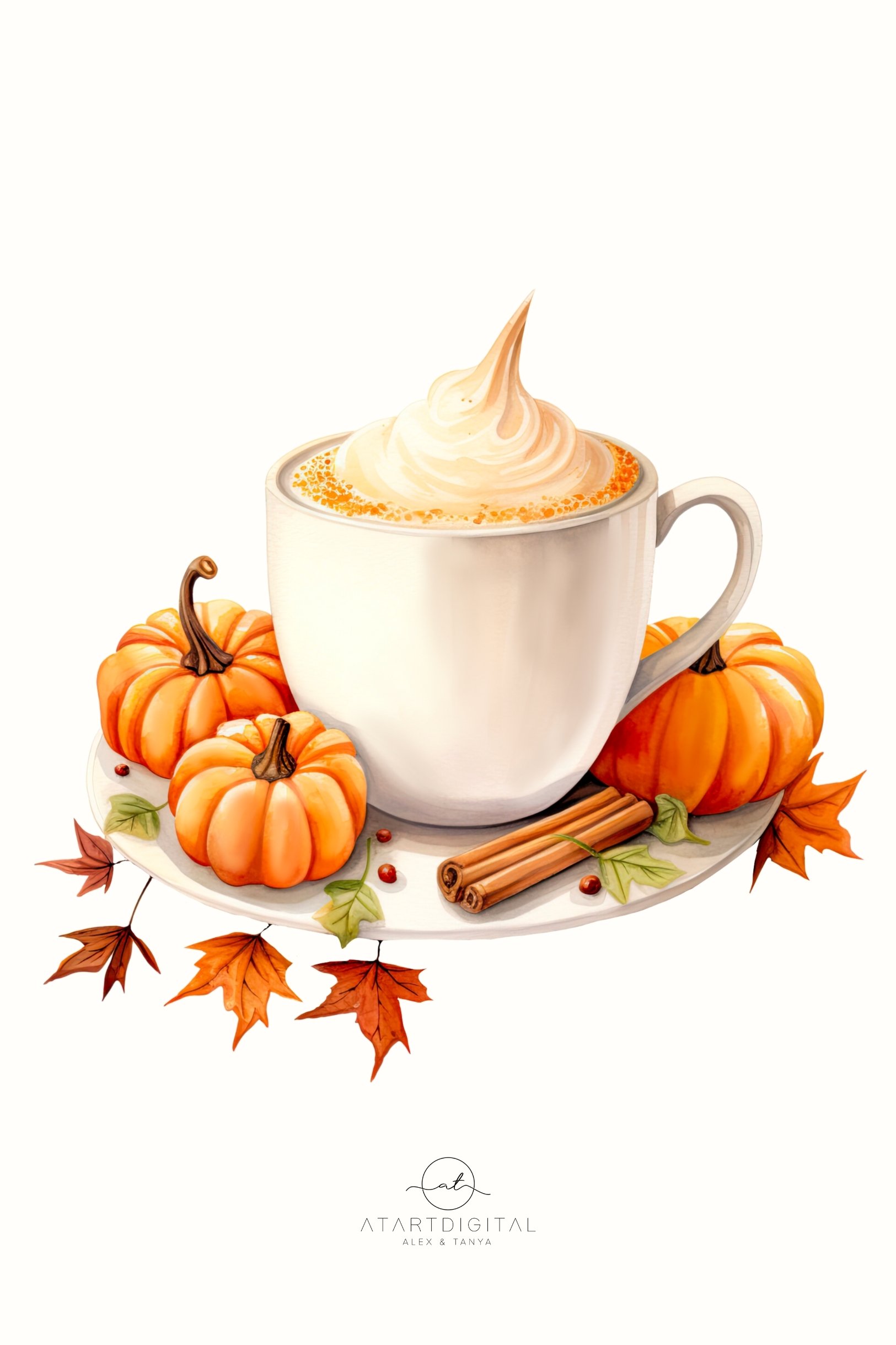 Tis The Season Fall Pumpkin Spice Latte - Warm Cozy Autumn