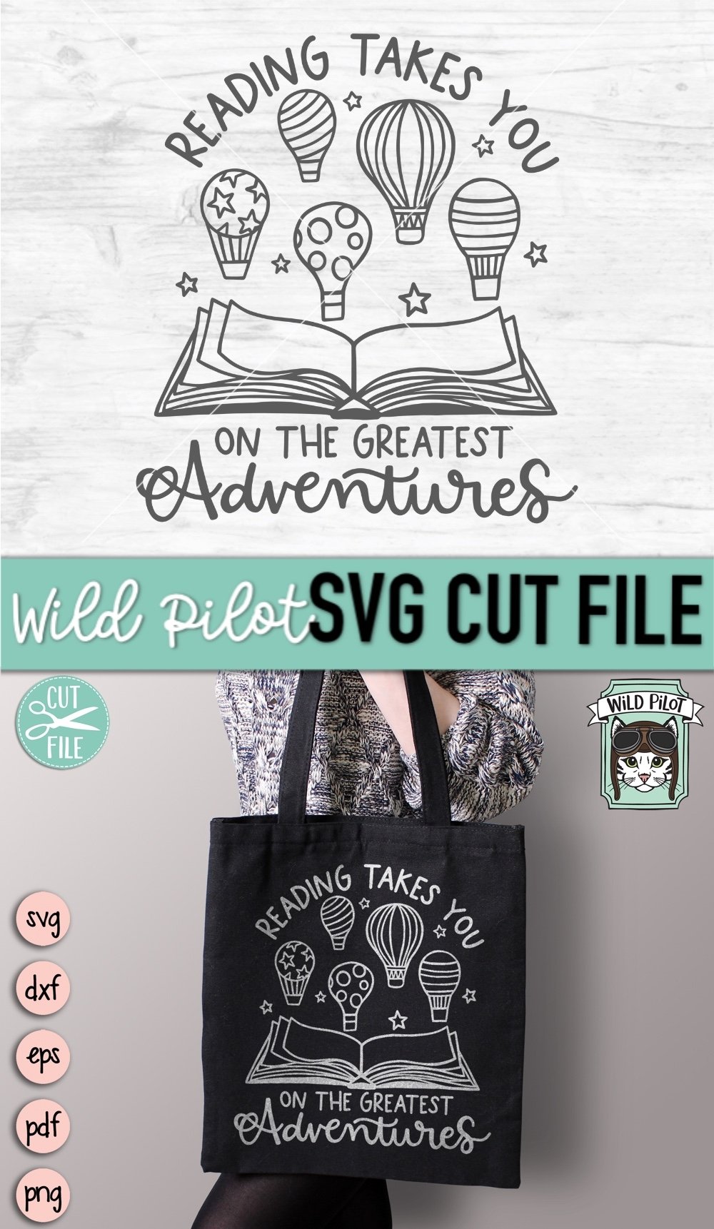 Book Lover SVG, Positive SVG, Inspirational SVG, Reading SVG