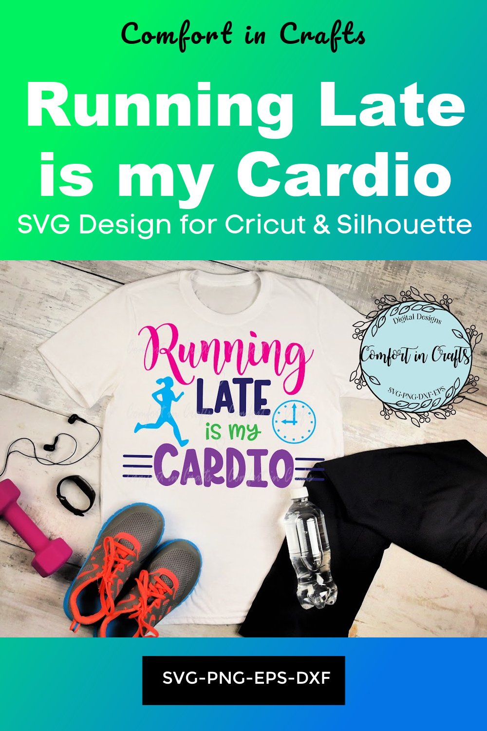 Running Late is my Cardio SVG and Sublimation