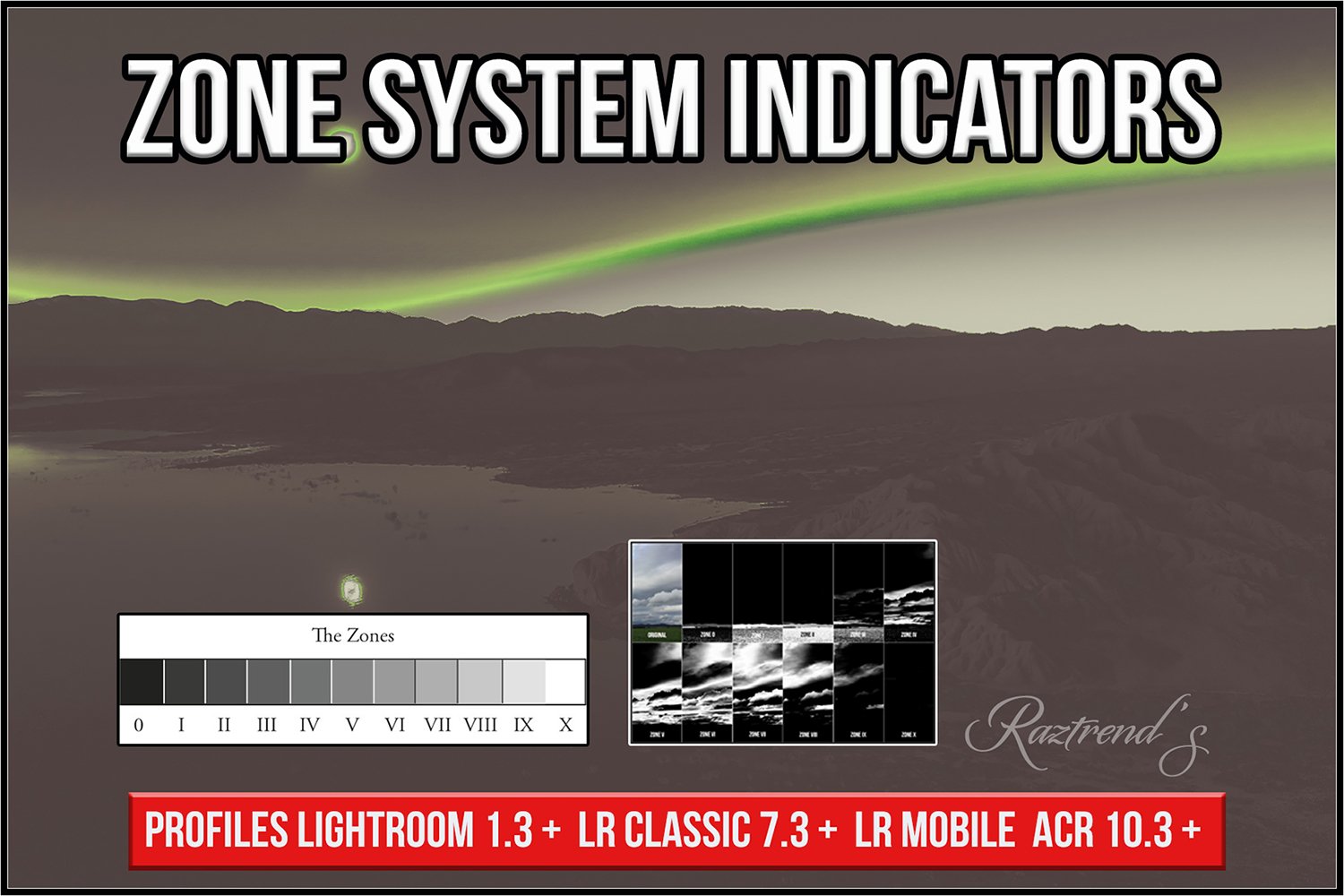 Zone System Indicators profiles Lightroom and ACR