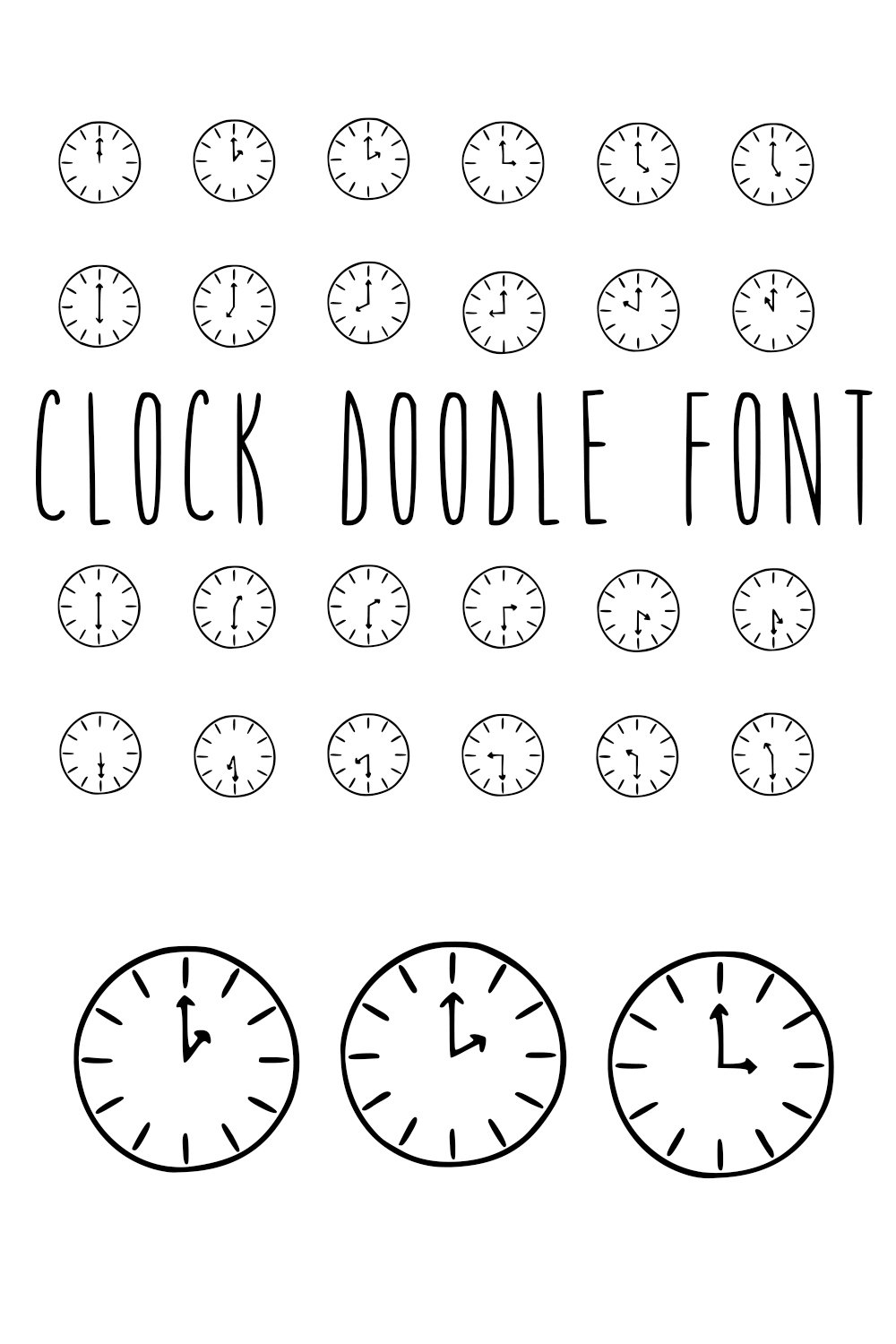 clock doodle font