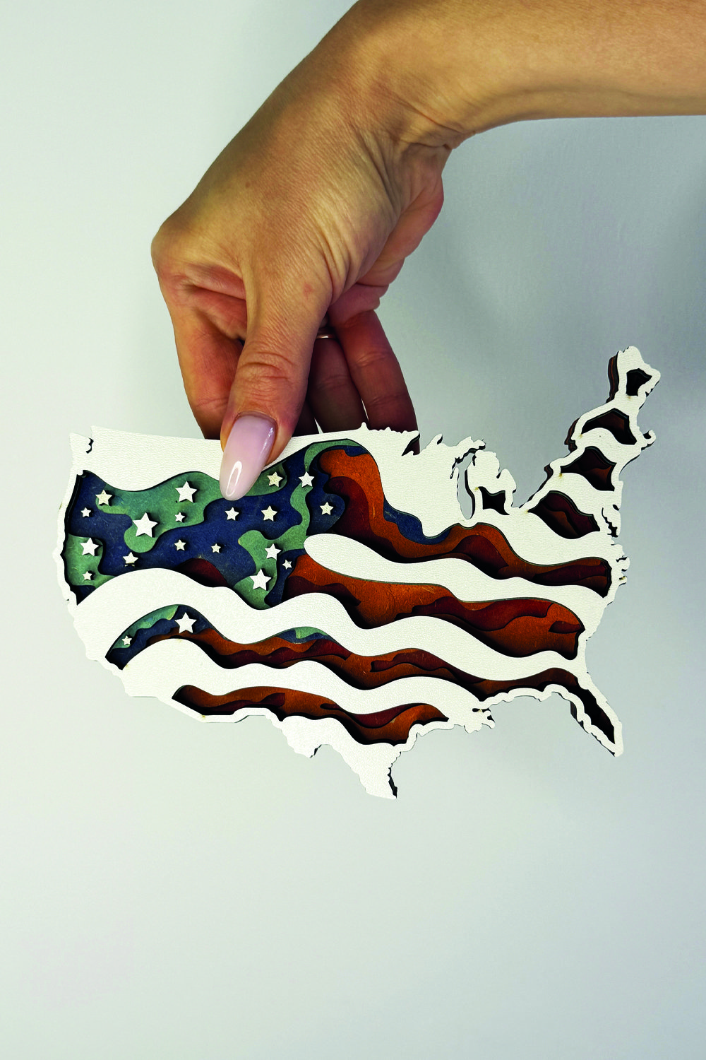 Independence Day Laser Cut File USA Flag