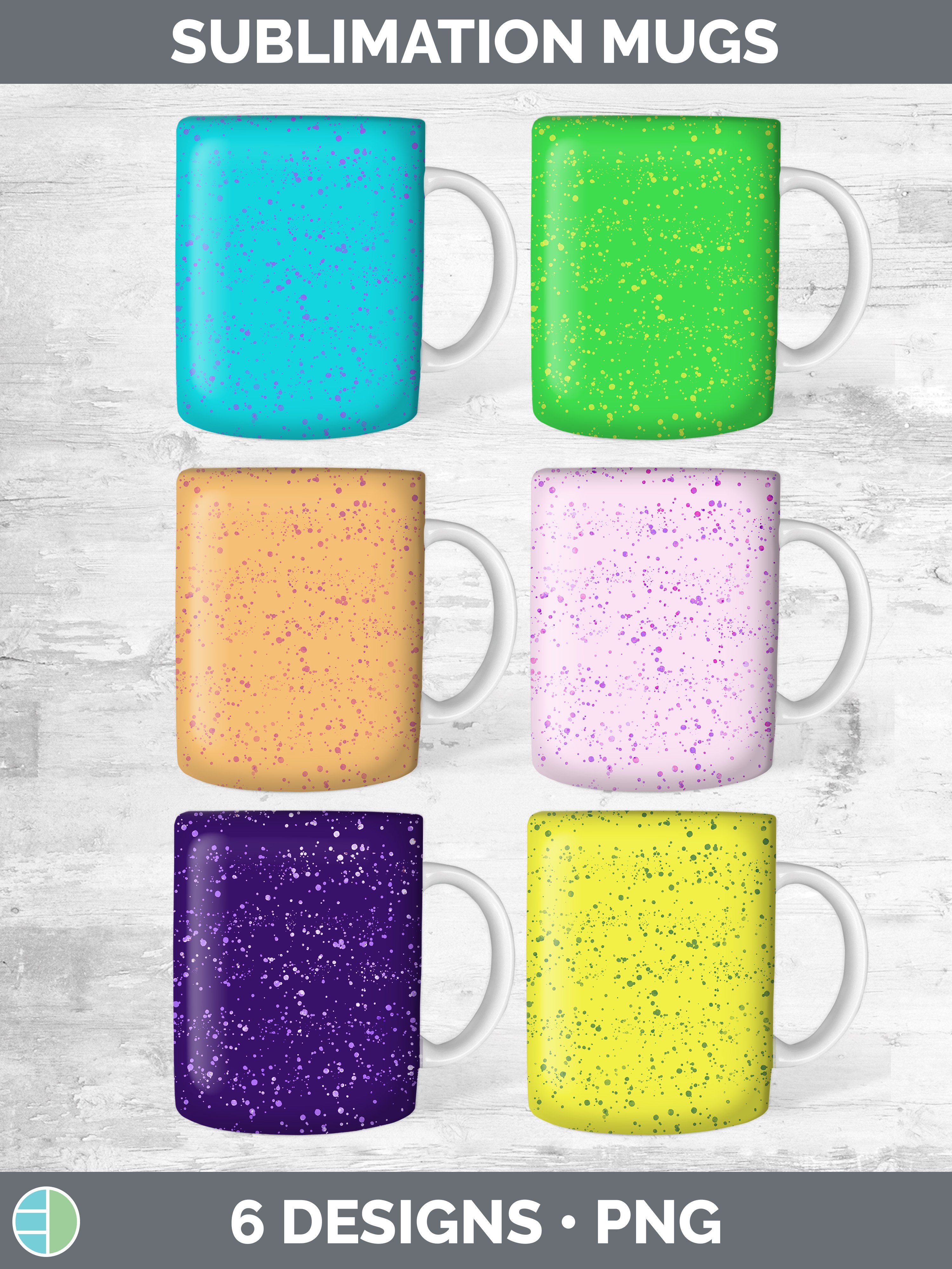 Spatter Mug Sublimation | Coffee Cup Designs PNG