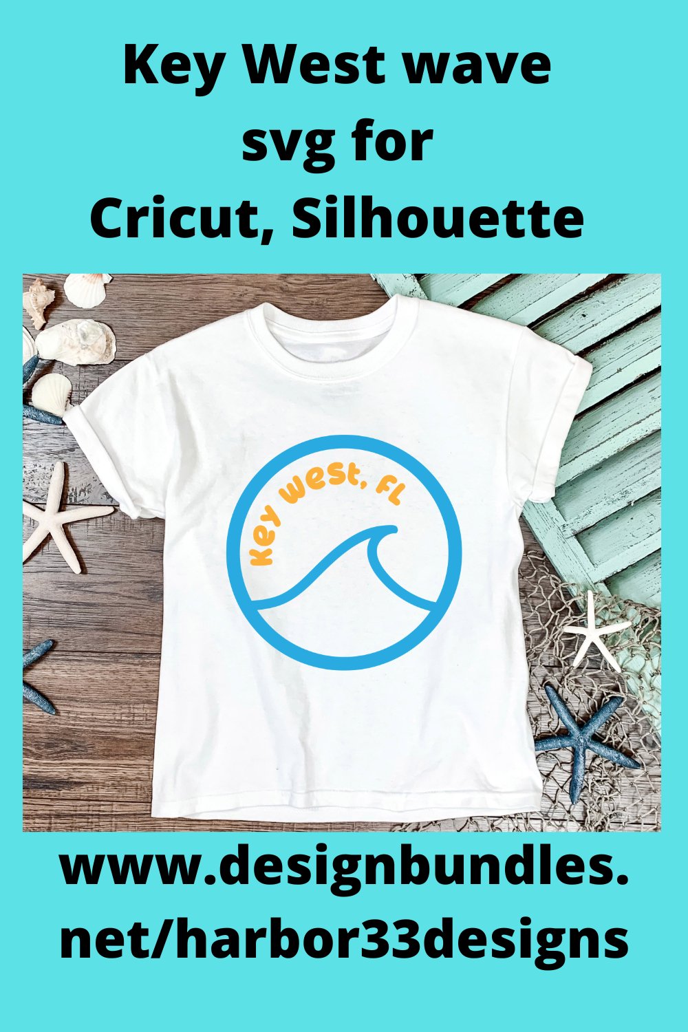 Key West wave svg, Key West wave Cricut, Florida keys svg