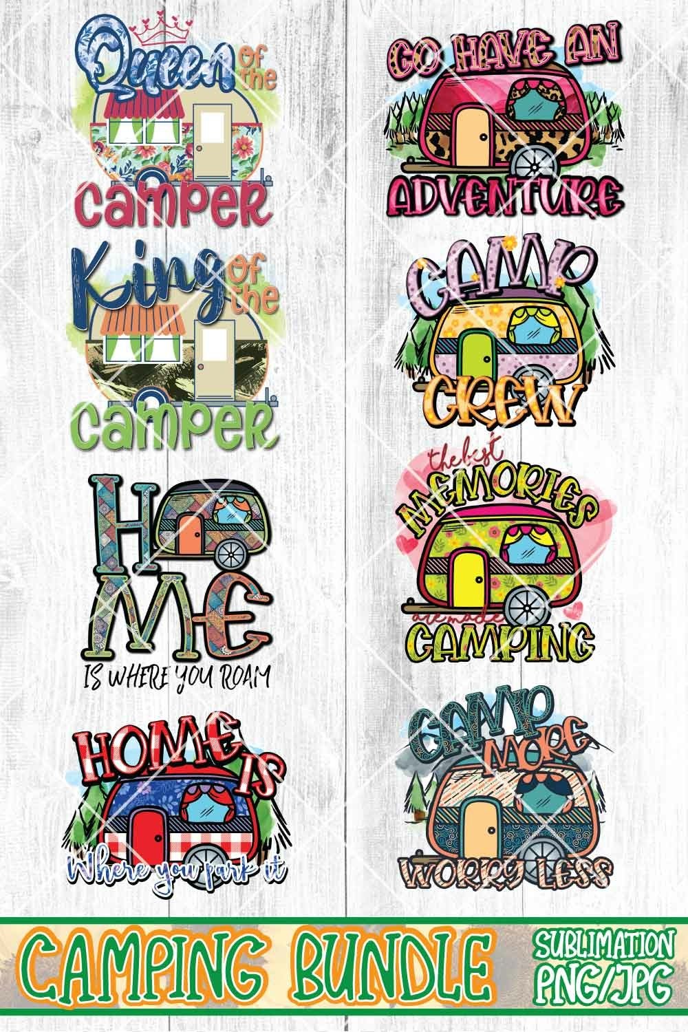 Camping sublimation Bundle, Camper png, Rv (1436884)