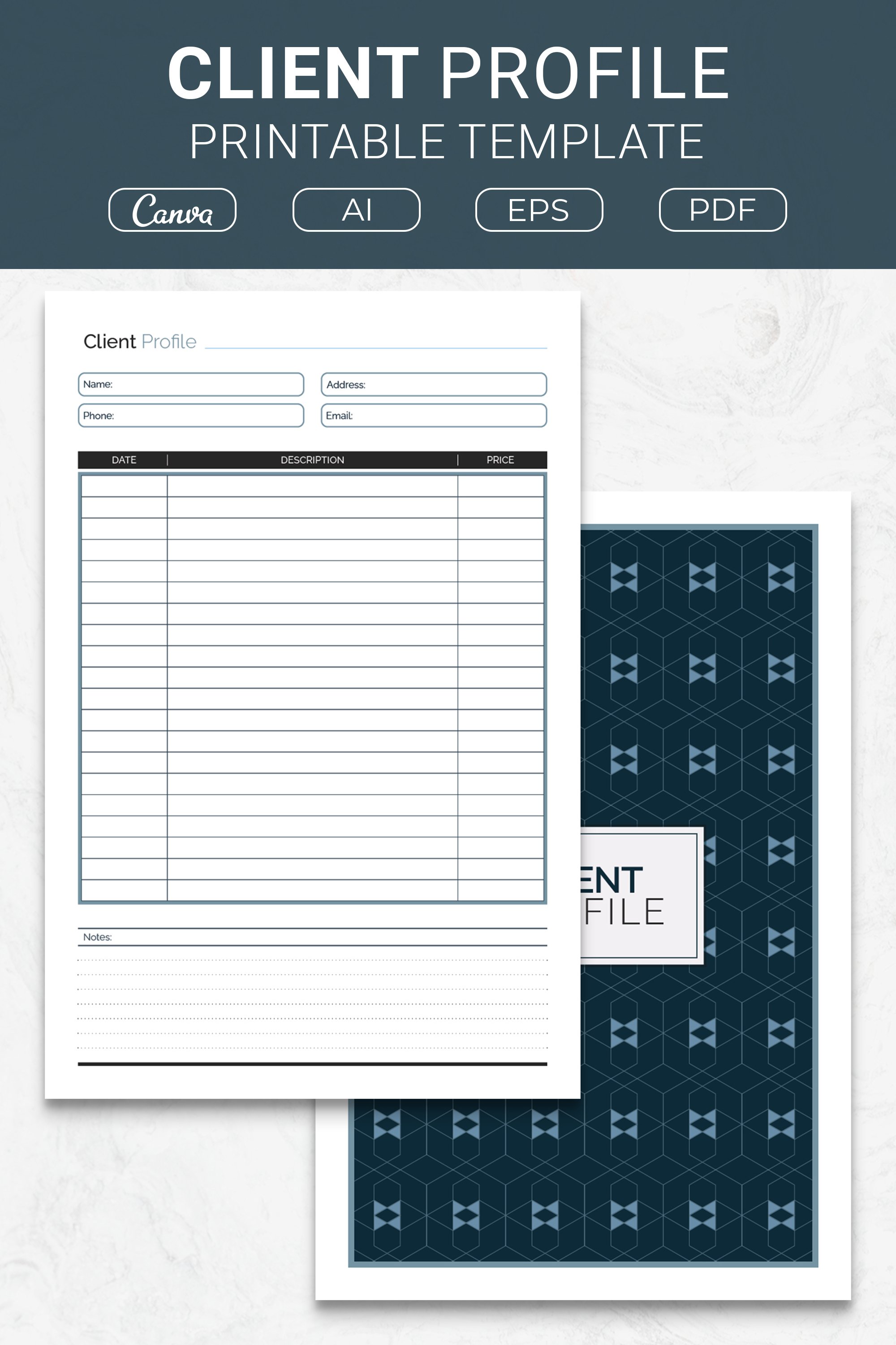 Client Profile Printable Template