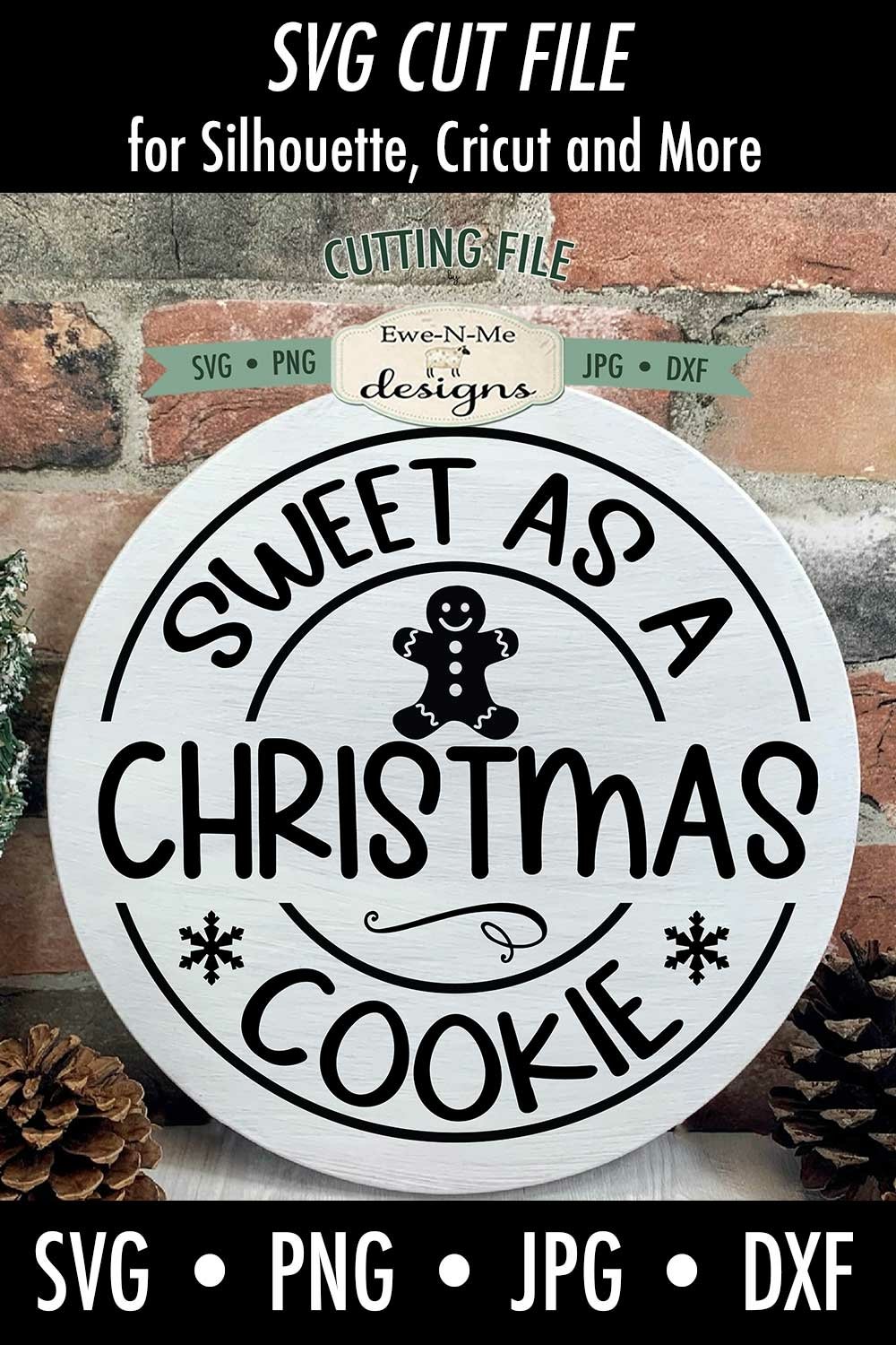 Sweet As A Christmas Cookie SVG | Christmas Sign SVG File