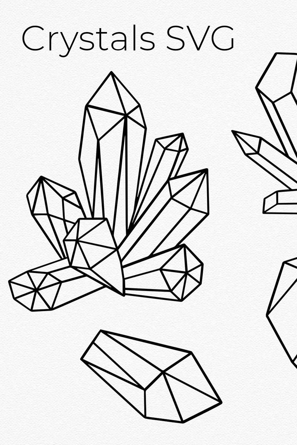 Crystal Cluster Svg, Gemstone SVG, clipart, EPS, PNG