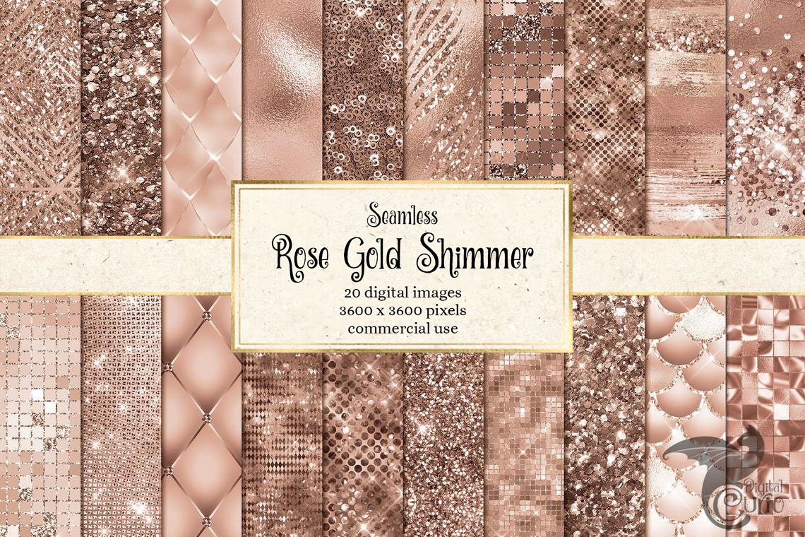 Rose Gold Shimmer Digital Paper