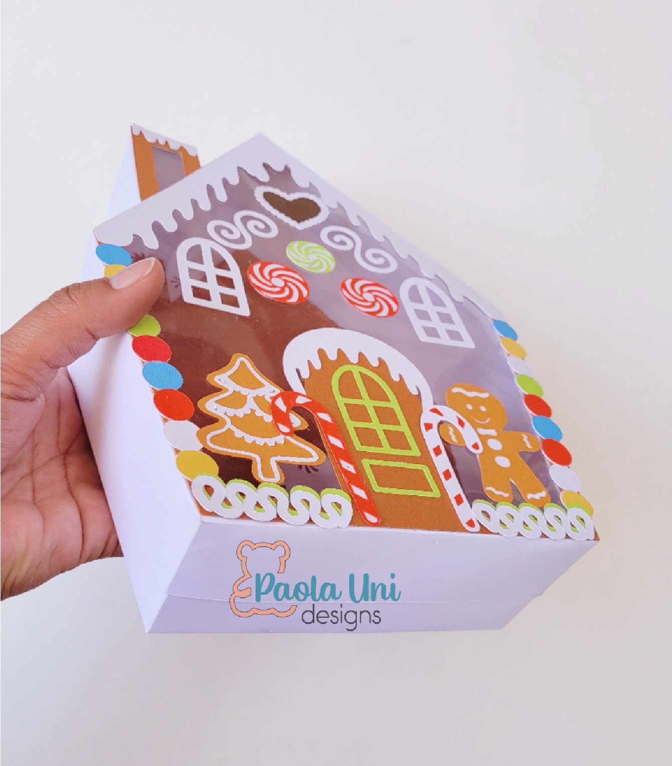 Gingerbread House Box 3D