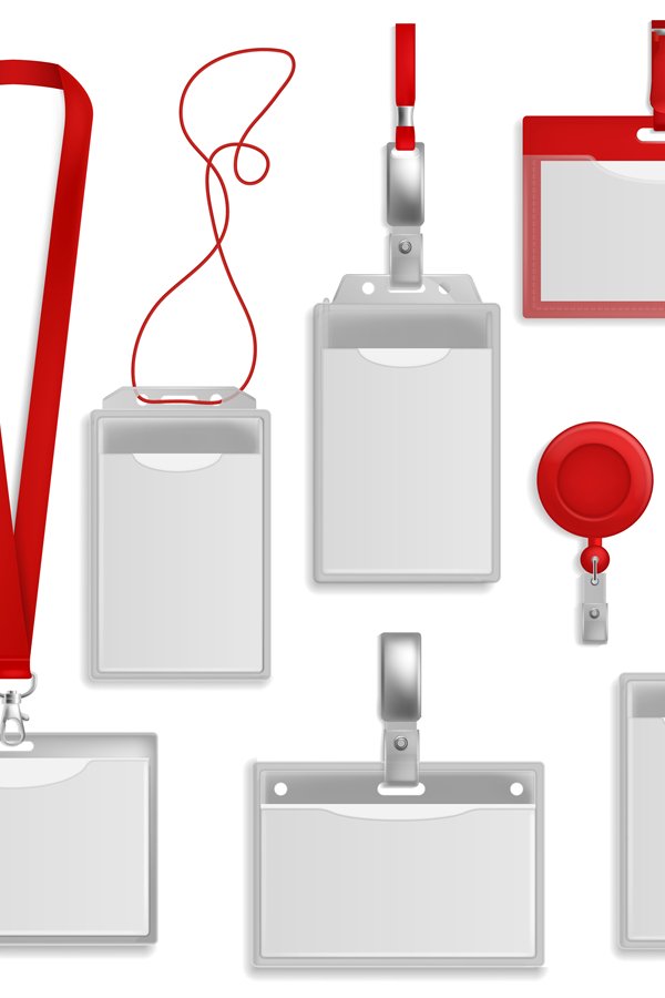 Plastic Id cards. Identification badge blank, authentication