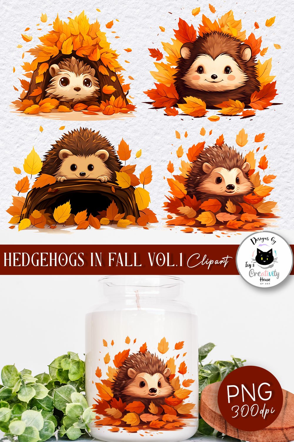 Forest Animal Fall Clipart | Autumn Sublimation Designs