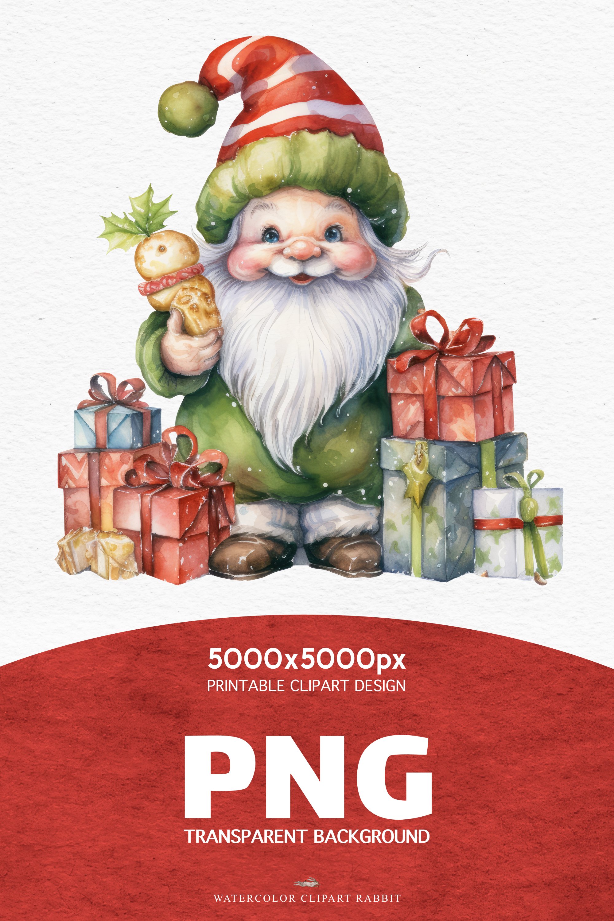 Christmas Gnome Gift Boxes Winter Clipart New Year PNG Santa
