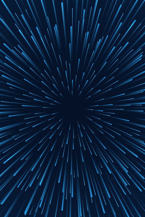Warp stars. Fast movement, hyperspace moving stars in gravit